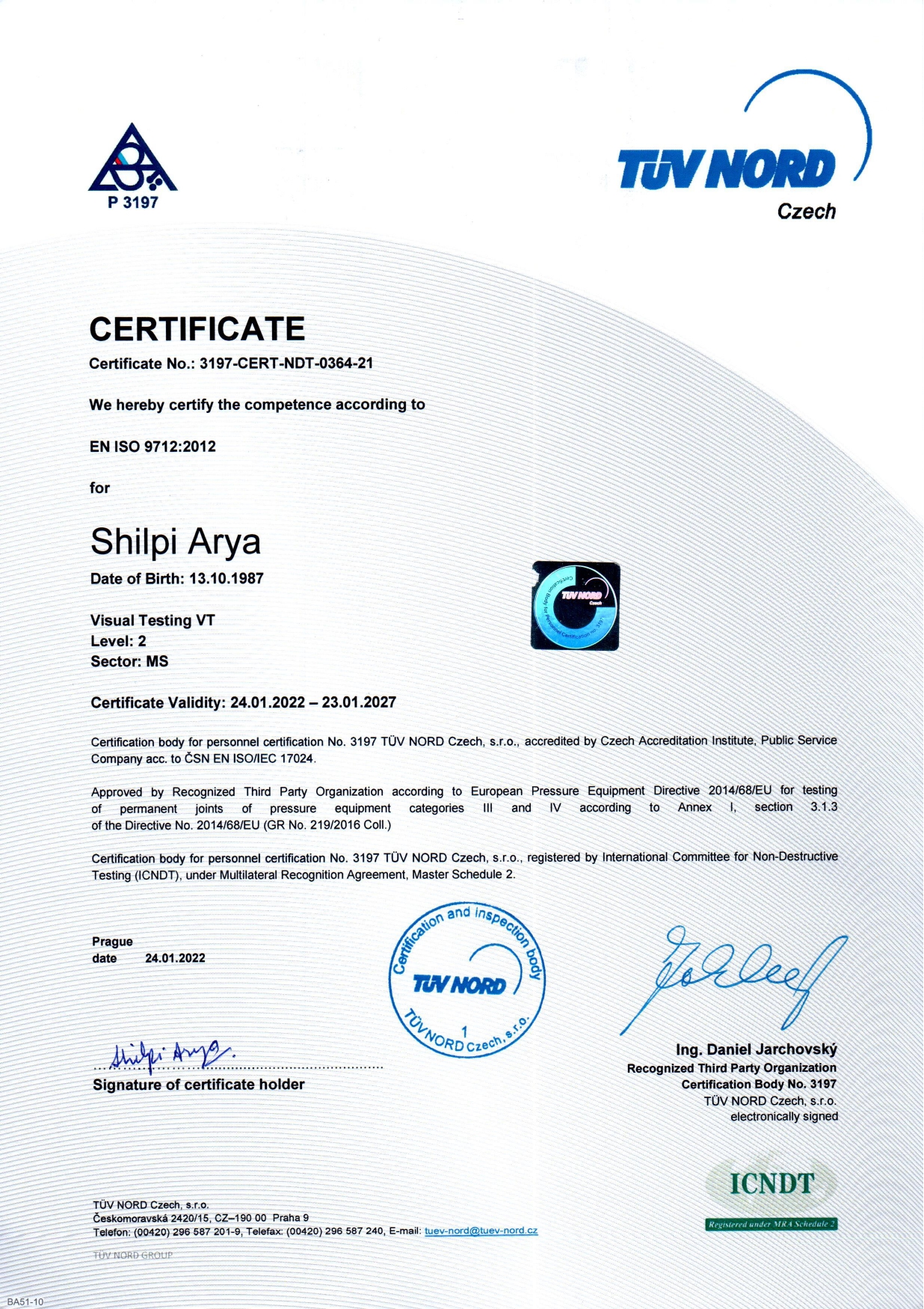 CERTIFICATIONS – Avibha